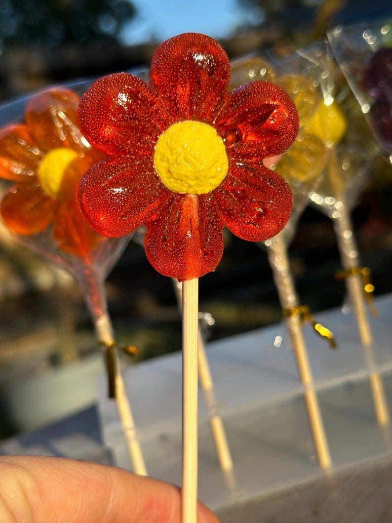 50 Daisy Flower Lollipops – Handmade Candy Bouquet - Etsy