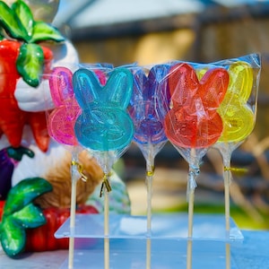 Large Easter Bunny Lollipops – Handmade Transparent Sugar Candy – Cute ...