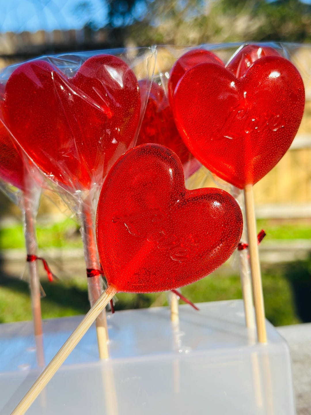 Wedding Favor Heart Lollipops, Handmade Party Candy for Bachelorette ...