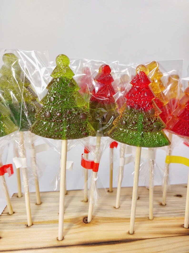 50 Pcs Christmas Tree Lollipops, Holiday Candy Treats - Etsy