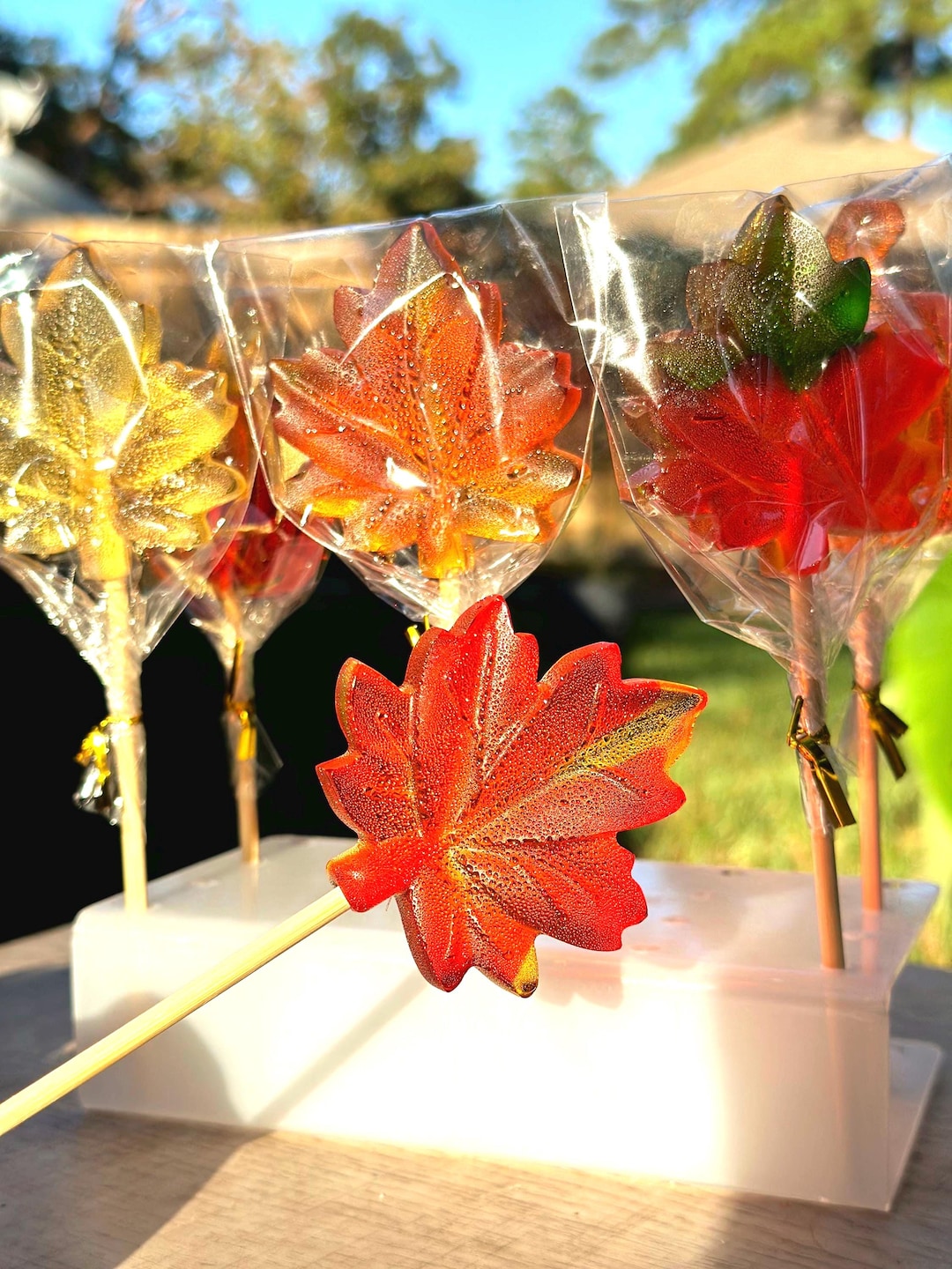 30 Autumn Leaves Lollipops, Pumpkin Lollipop, Thanksgiving. Halloween ...