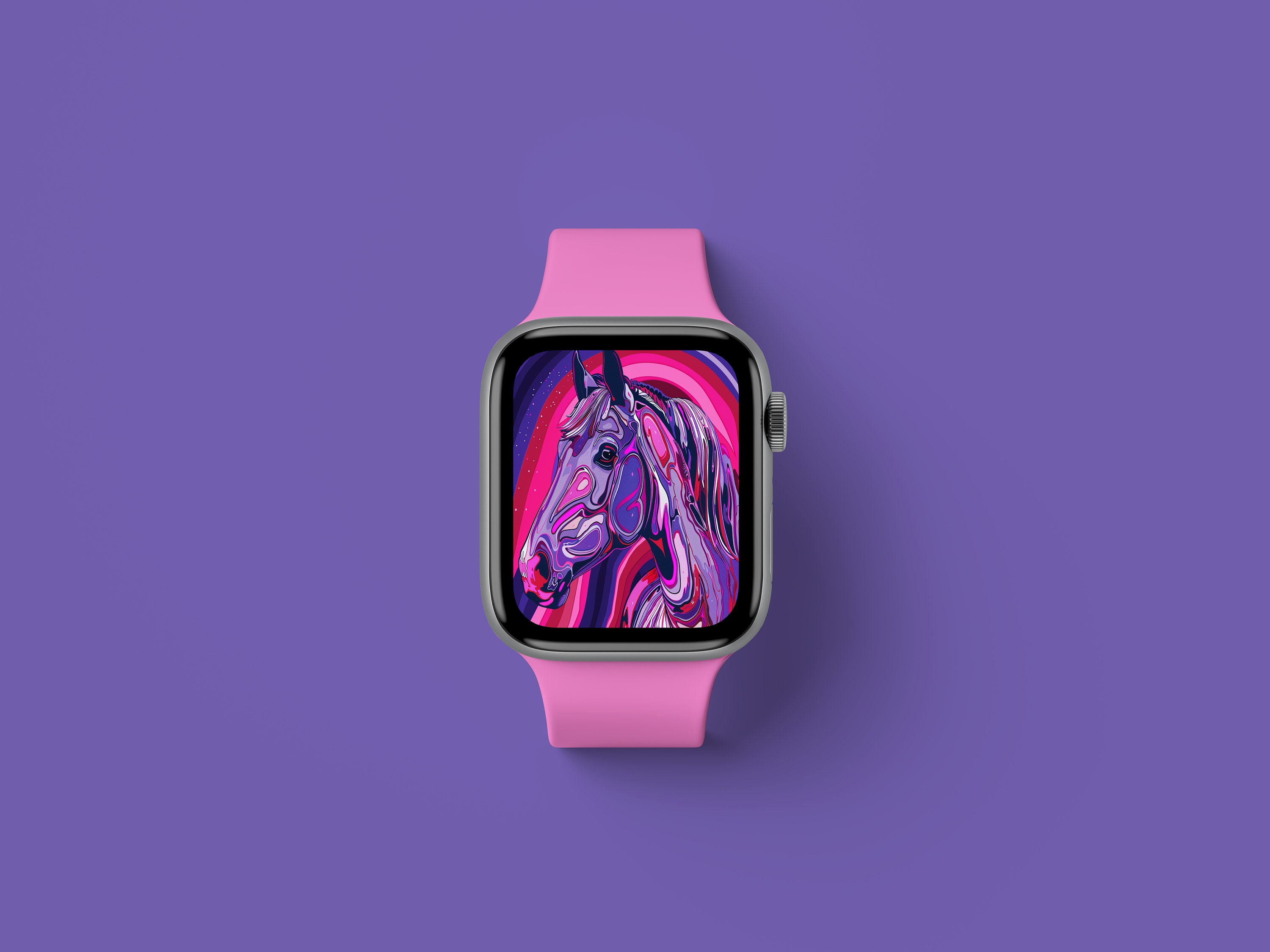 Apple Watch Digital Wallpaper Horse Watch Face for Smartwatch Aesthetic ...