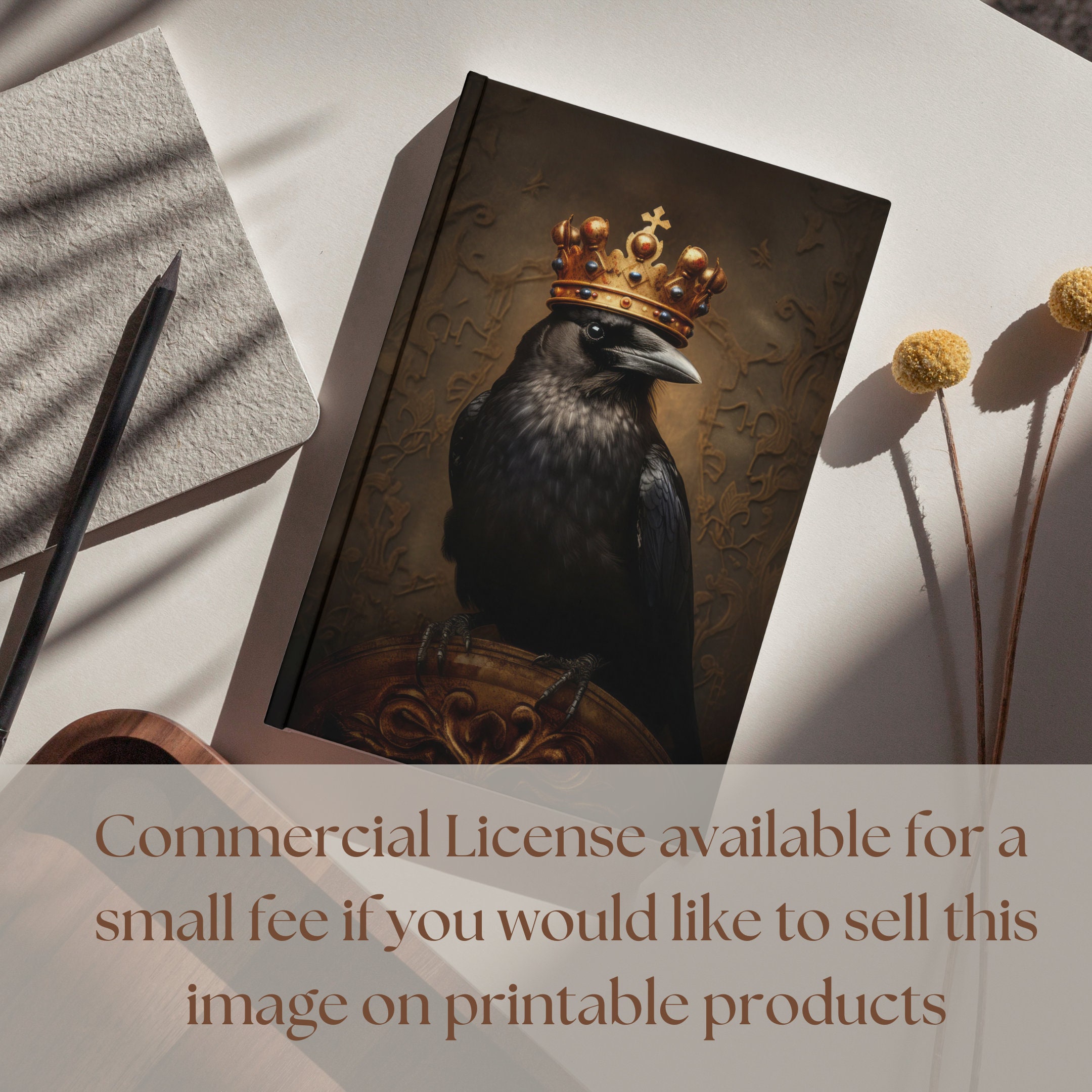 Royal Crow Printable Art Crow Poster Print Dark Academia - Etsy