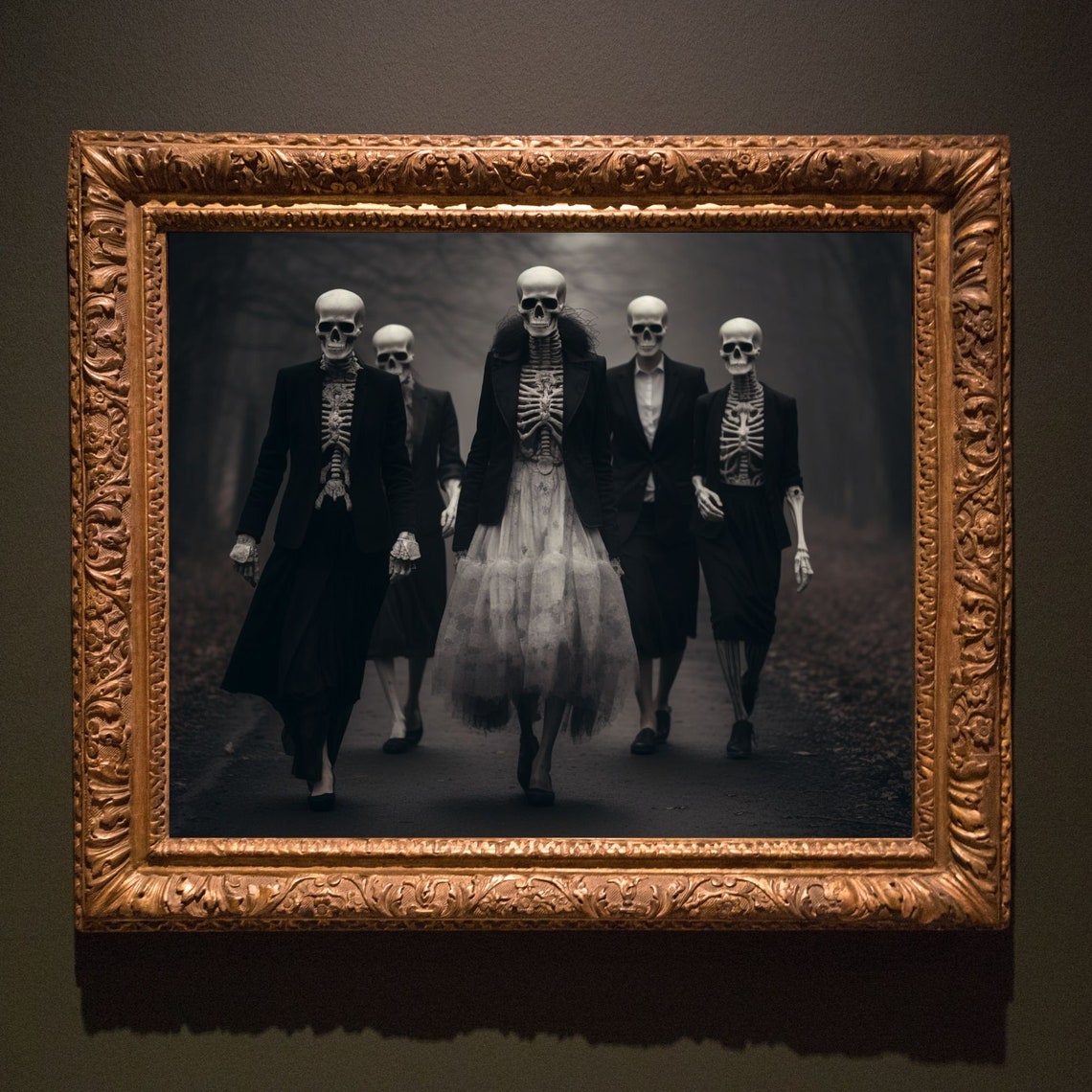 Skeleton Crew Printable Art, Unique Spooky Girl's Printable Art ...