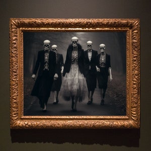 Skeleton Crew Printable Art, Unique Spooky Girl's Printable Art ...