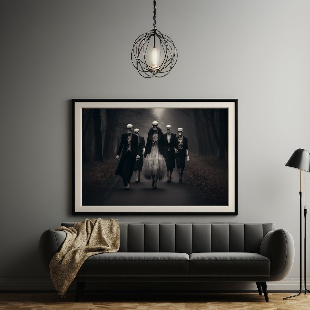 Skeleton Crew Printable Art, Unique Spooky Girl's Printable Art ...