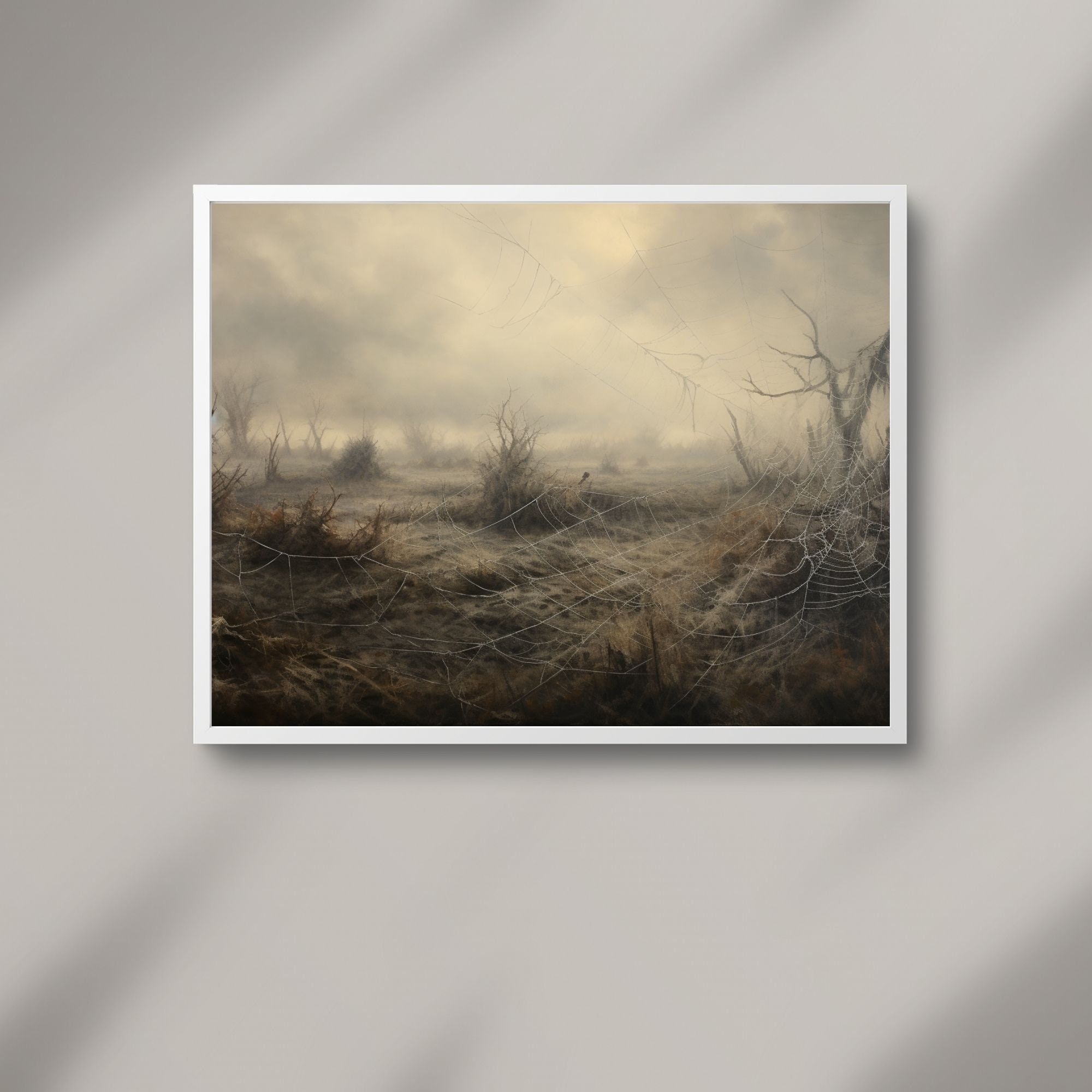 Spider Field Printable Art Spider Web Print Exclusive Art - Etsy