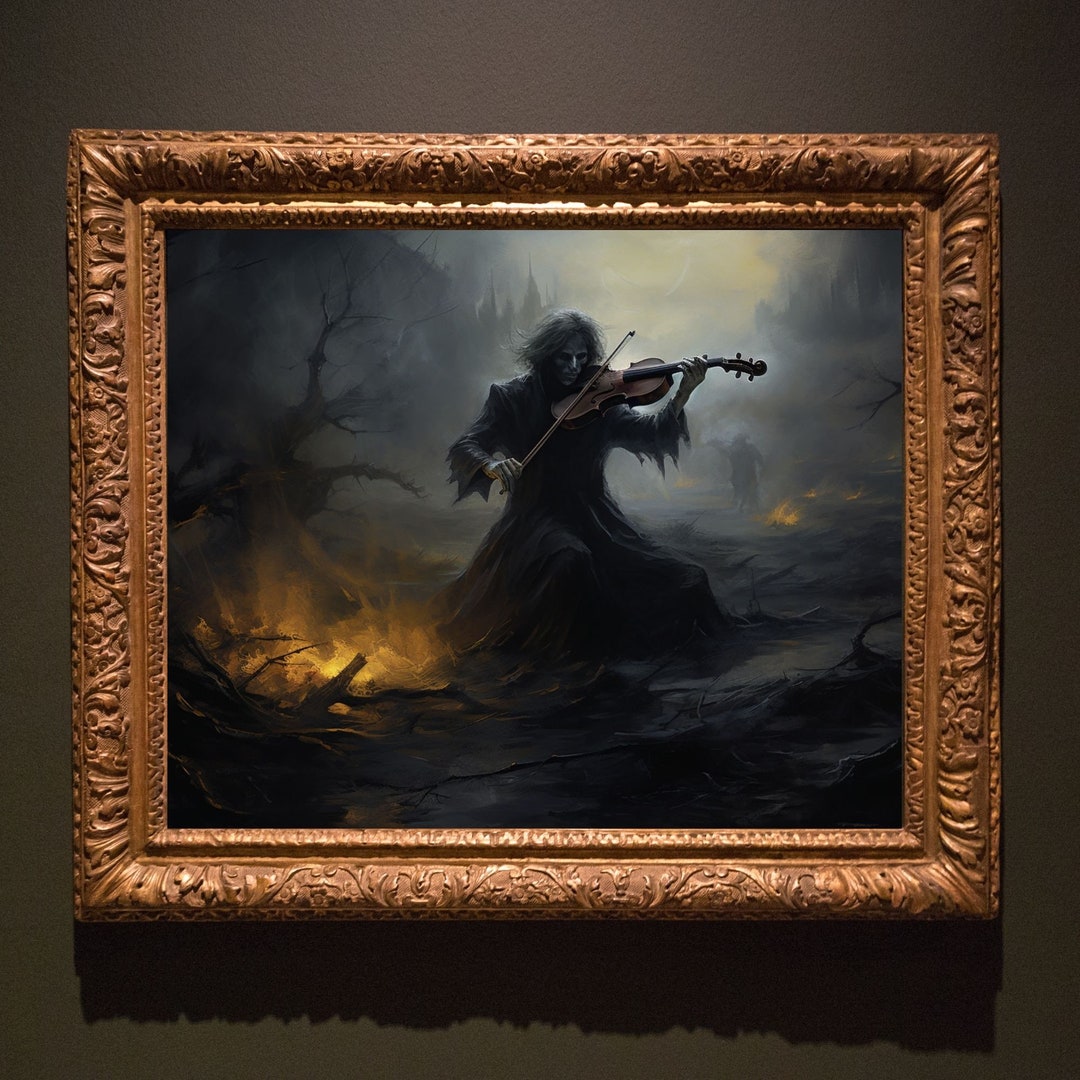 Phantom Violinist Printable Art, Ghost Art Print, Gorgeous Spooky Decor ...
