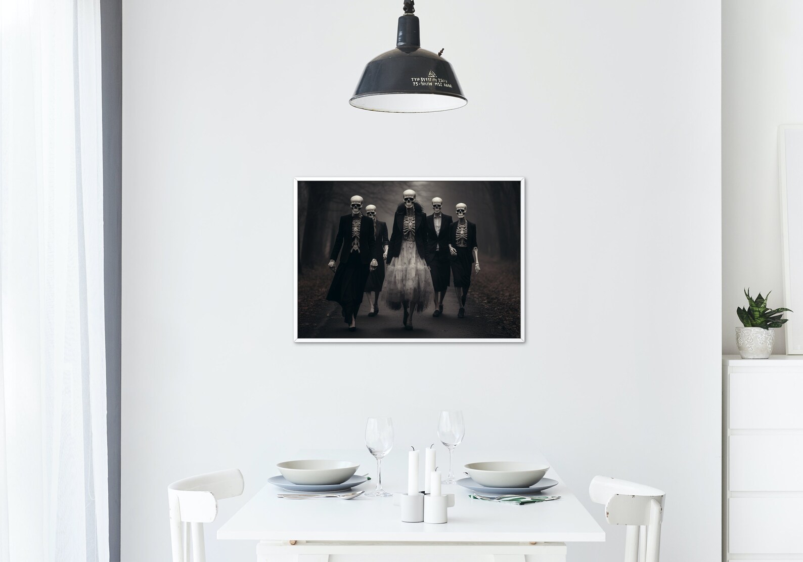 Skeleton Crew Printable Art, Unique Spooky Girl's Printable Art ...