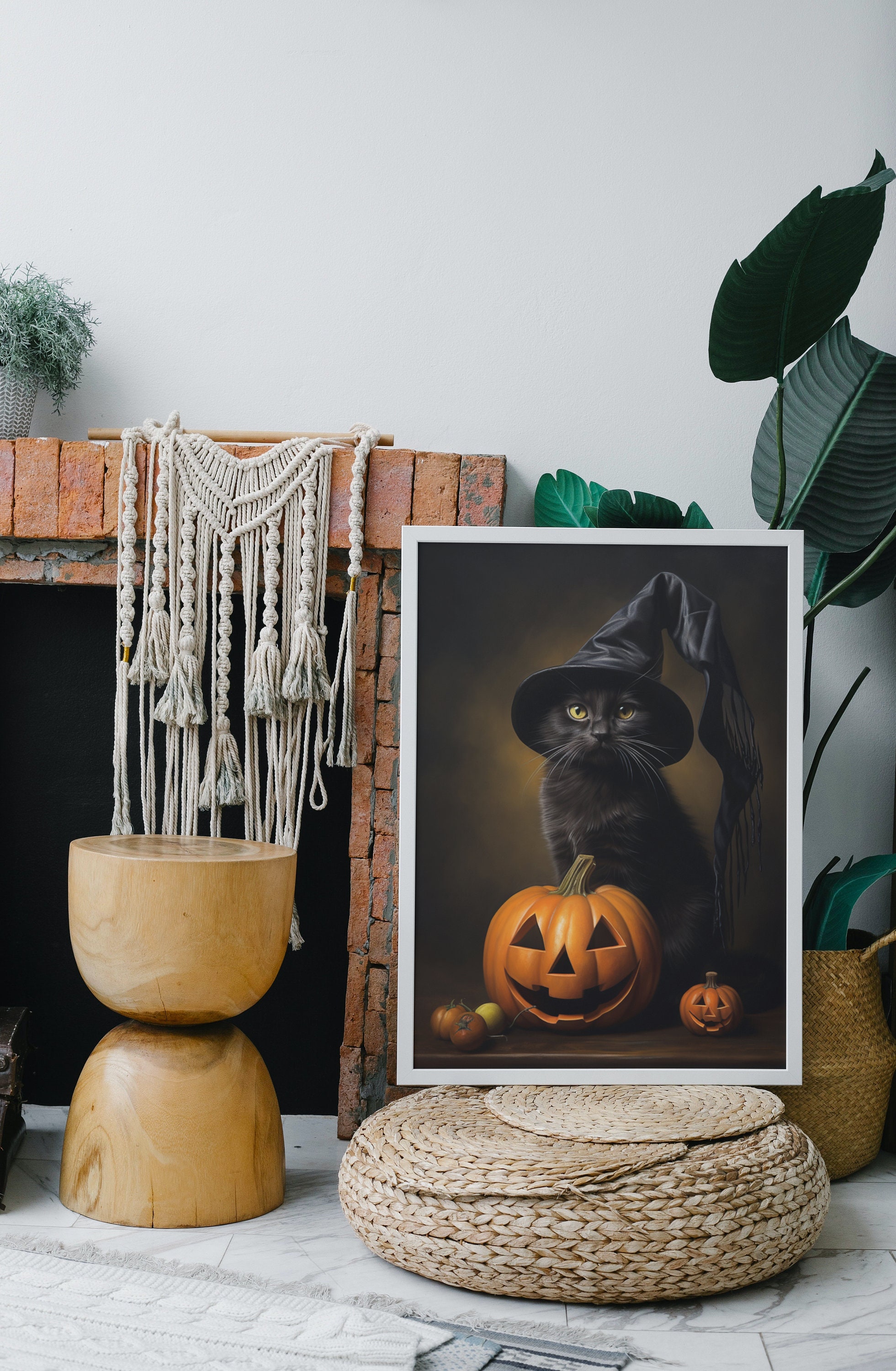 HALLOWEEN PRINTABLE Art | Black Cats Poster Print, Sublimation ...