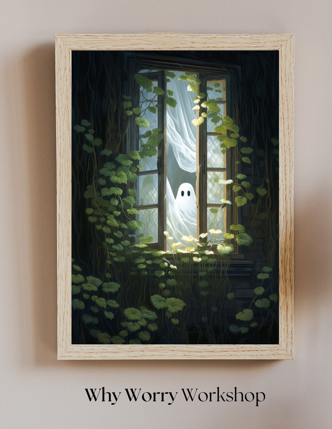 Lonely Spirit Printable Art, Lonely Ghost Print, Halloween Decor ...