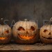 Rustic Jack O'lanterns Printable Art, Halloween Vintage Poster Print ...
