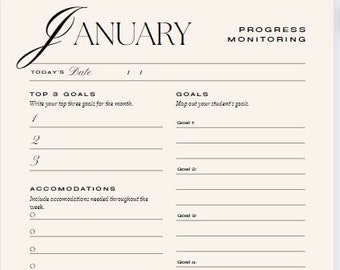 Progress Monitor Tracker Special Education - Etsy