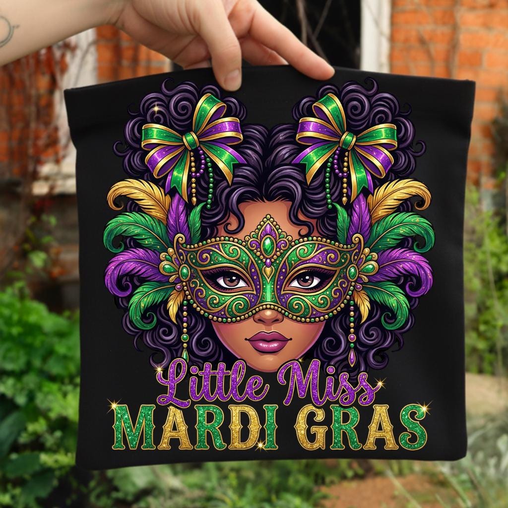 Little Mis Mardi Gras Png, Mardi Gras Png, Mardi Gras Afro Girl Png ...