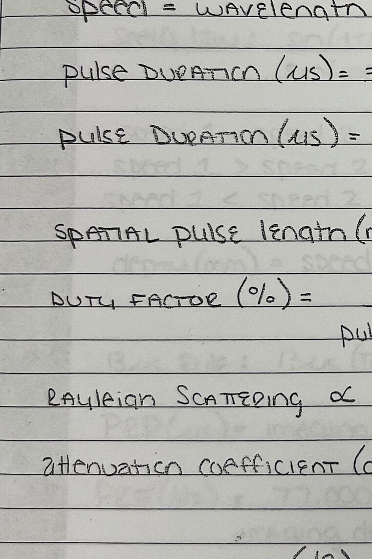 Ultrasound Physics Equations - SPI STUDY GUIDE - Etsy
