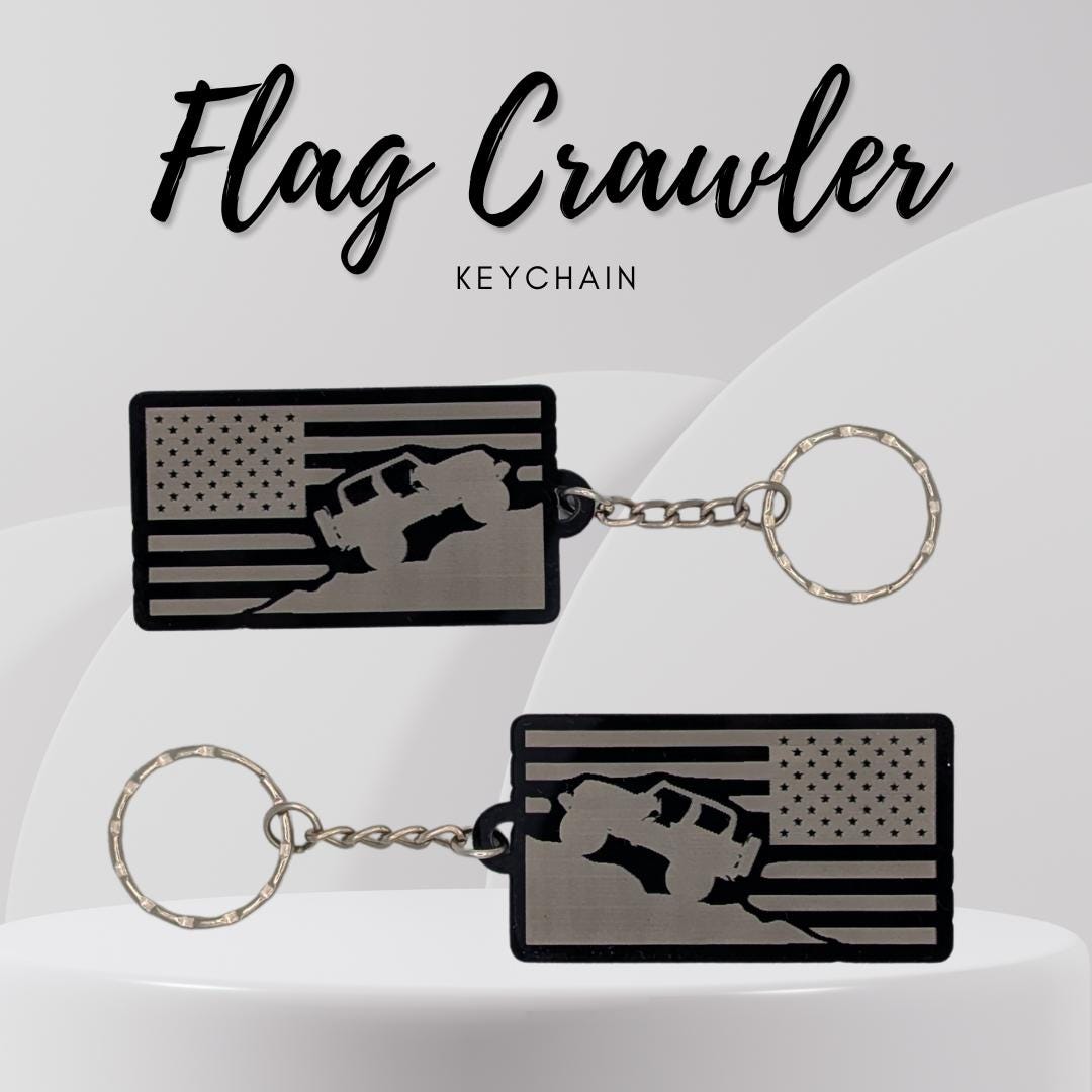 Flag Crawler - American Pride Off-road Themed Keychain - Etsy