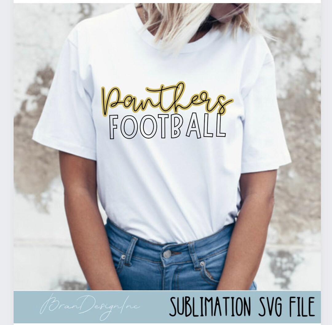 Panthers Football SVG Bundle, Sublimation SVG, Black and Gold, Red and ...