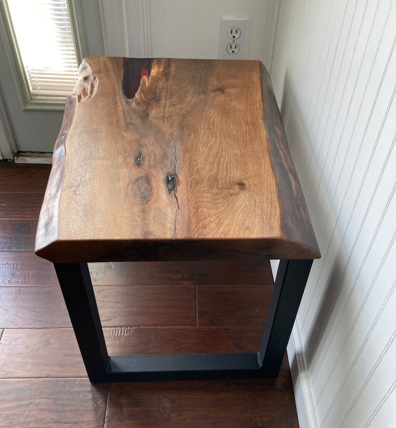 Live-edge, Red Epoxy, River Table Style Entryway Bench - Etsy