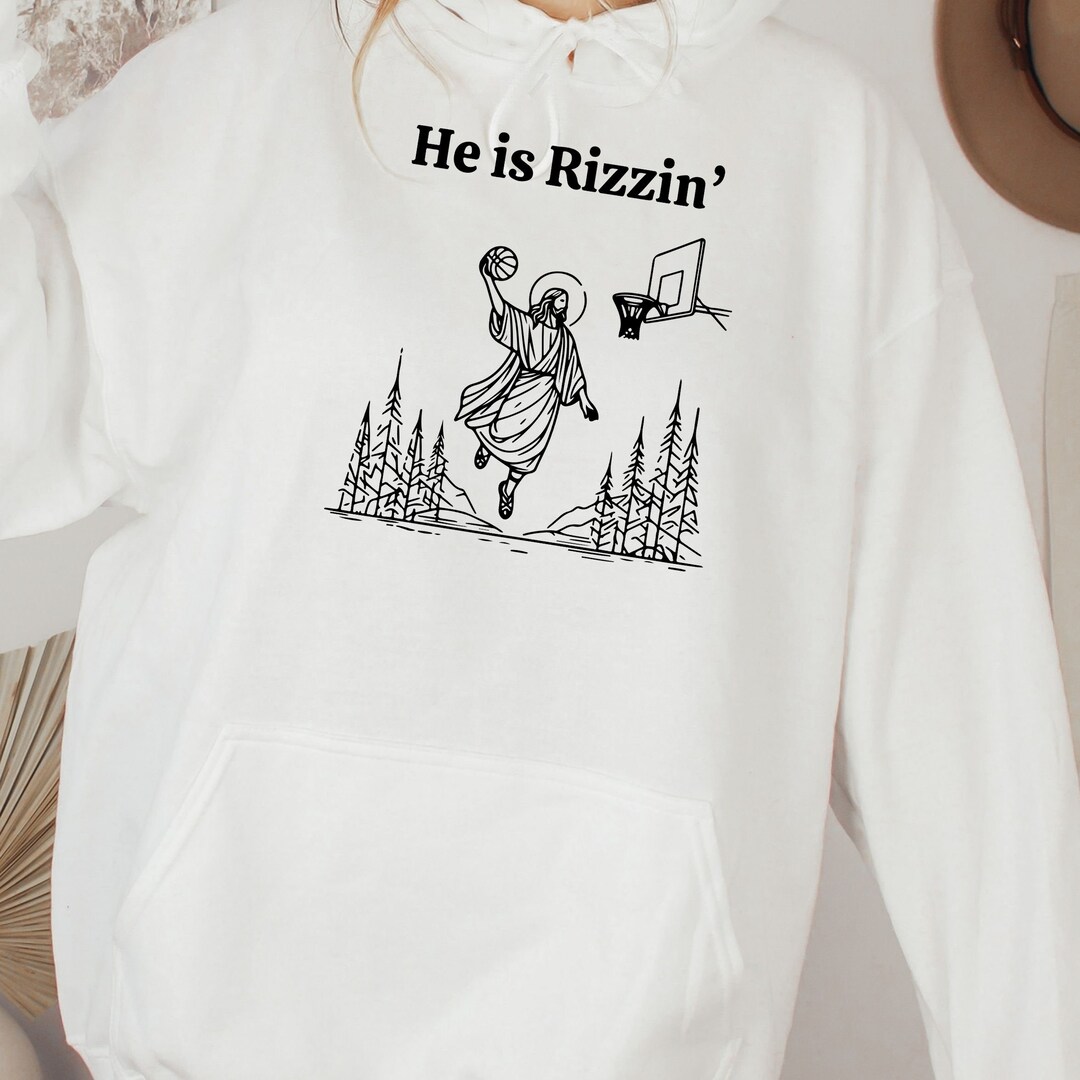 He is Rizzin Shirt Religious Wearing Funny Easter Shirt He is Risen ...