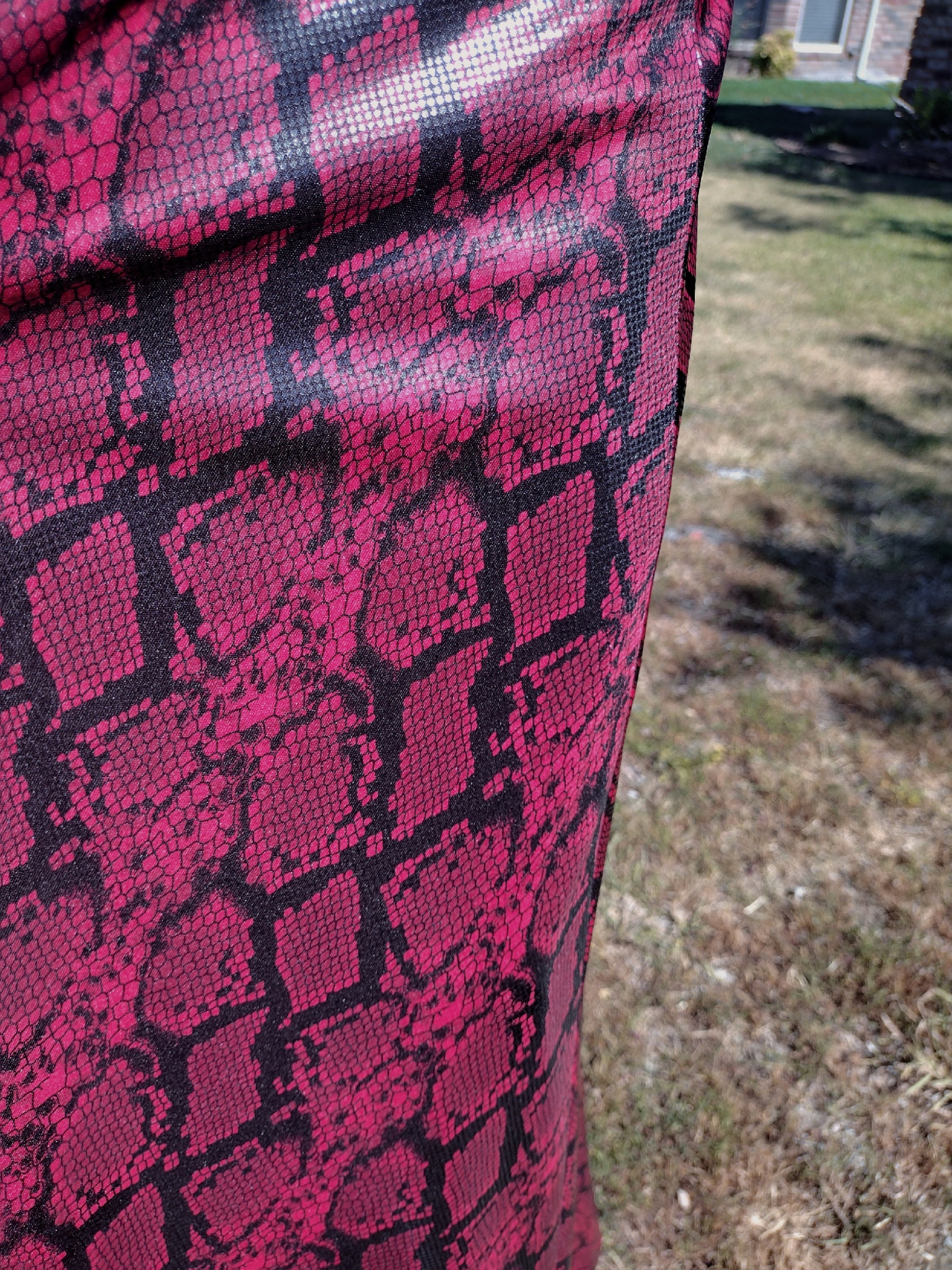 Red Snake Skin Pattern Cape - Etsy