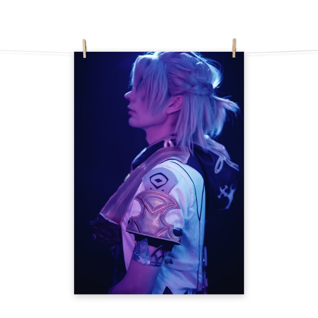 Genshin Impact Albedo Side View Cosplay Print Picture Poster - Etsy
