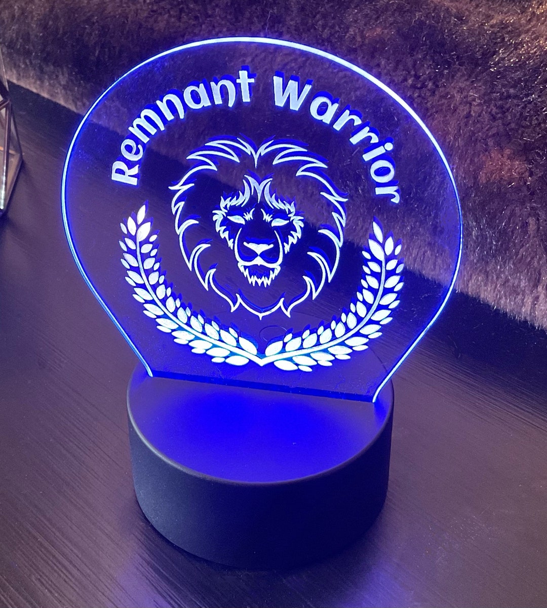 The Remnant Warrior Laser Etched LED Lighted Sign With Remote - Etsy
