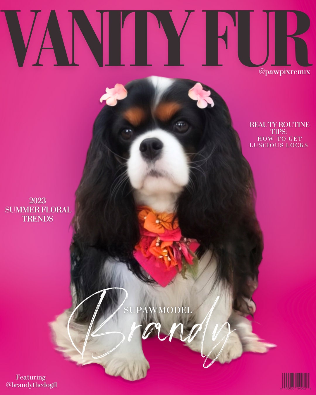 Digital File Personalized Pet Portraits Magazine Covers Custom Pet Art ...