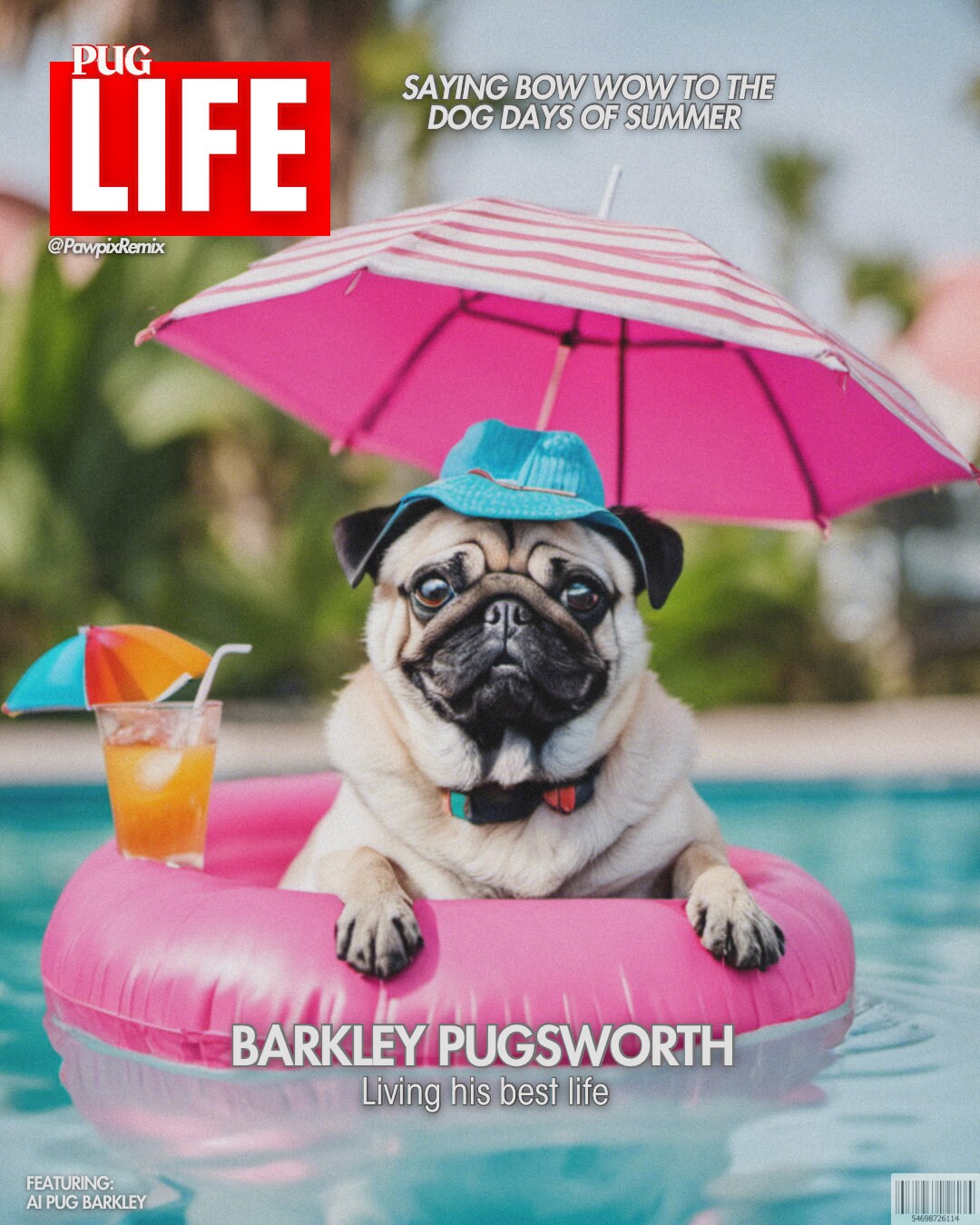 Digital File Personalized Pet Portraits Magazine Covers Custom Pet Art ...