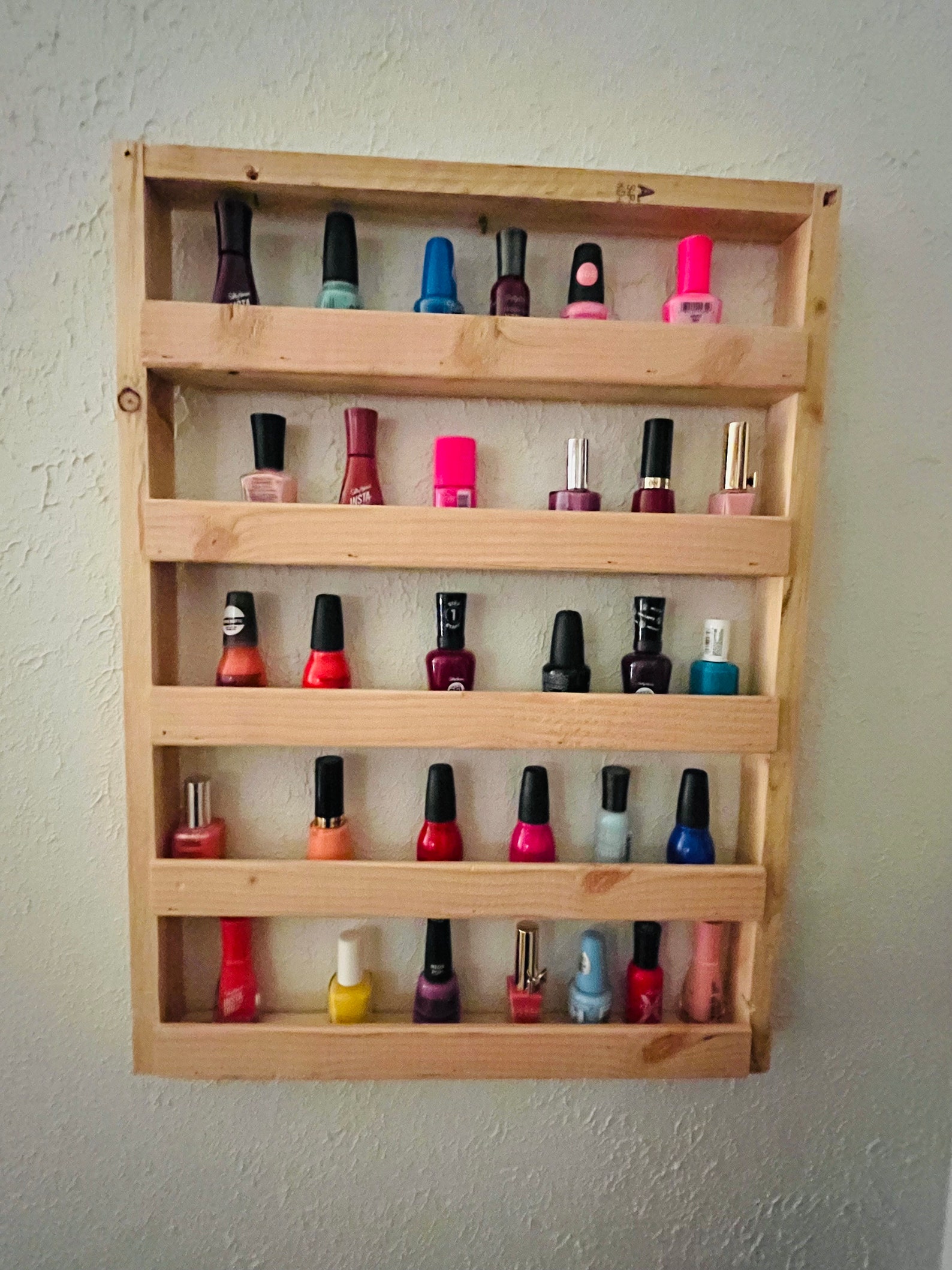 Nail Polish Rack/shelves From Reclaimed Pallet Wood - Etsy