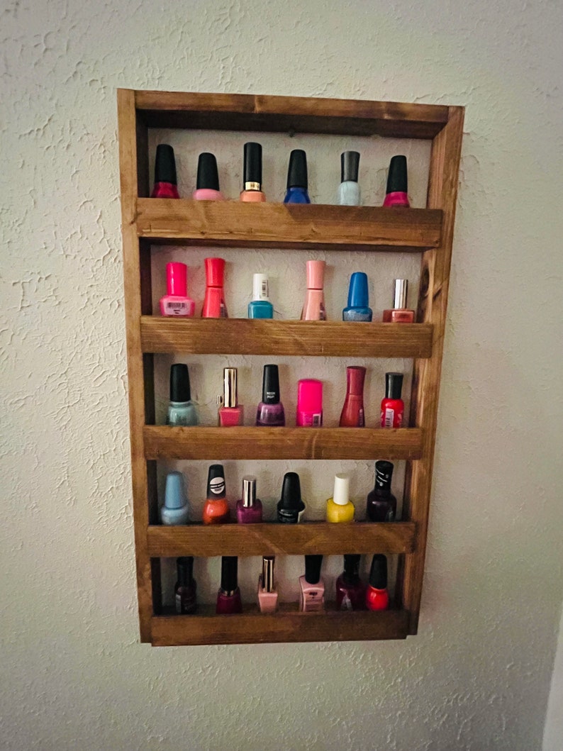 Nail Polish Rack/shelves From Reclaimed Pallet Wood - Etsy