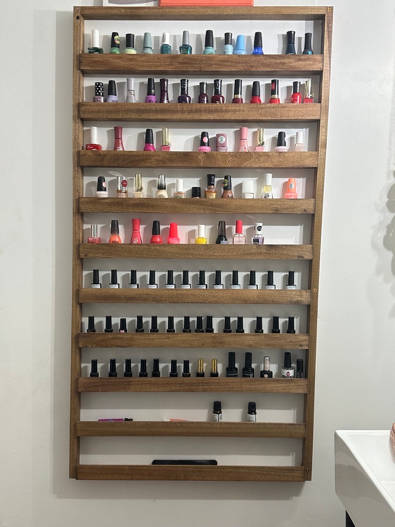 Nail Polish Rack/shelves From Reclaimed Pallet Wood - Etsy