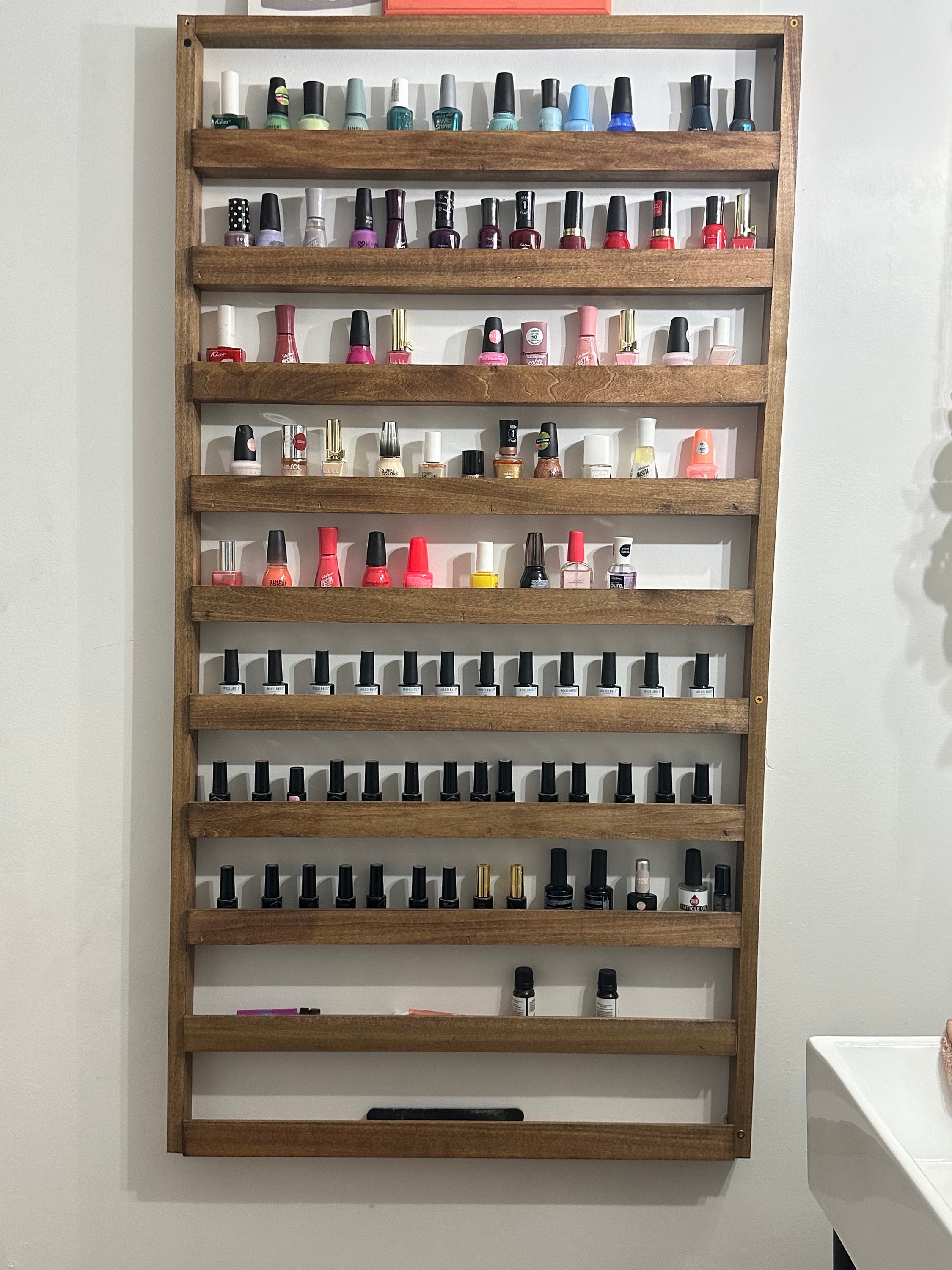 Nail Polish Rack/shelves From Reclaimed Pallet Wood - Etsy