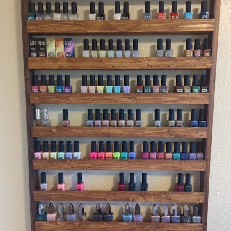 Nail Polish Rack/shelves From Reclaimed Pallet Wood - Etsy
