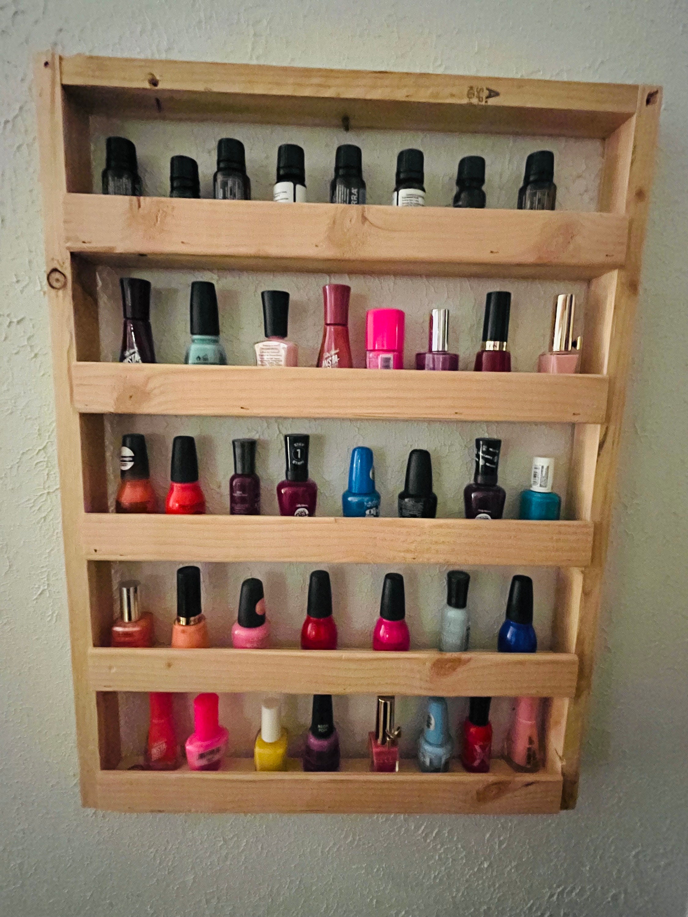 Nail Polish Rack/shelves From Reclaimed Pallet Wood - Etsy