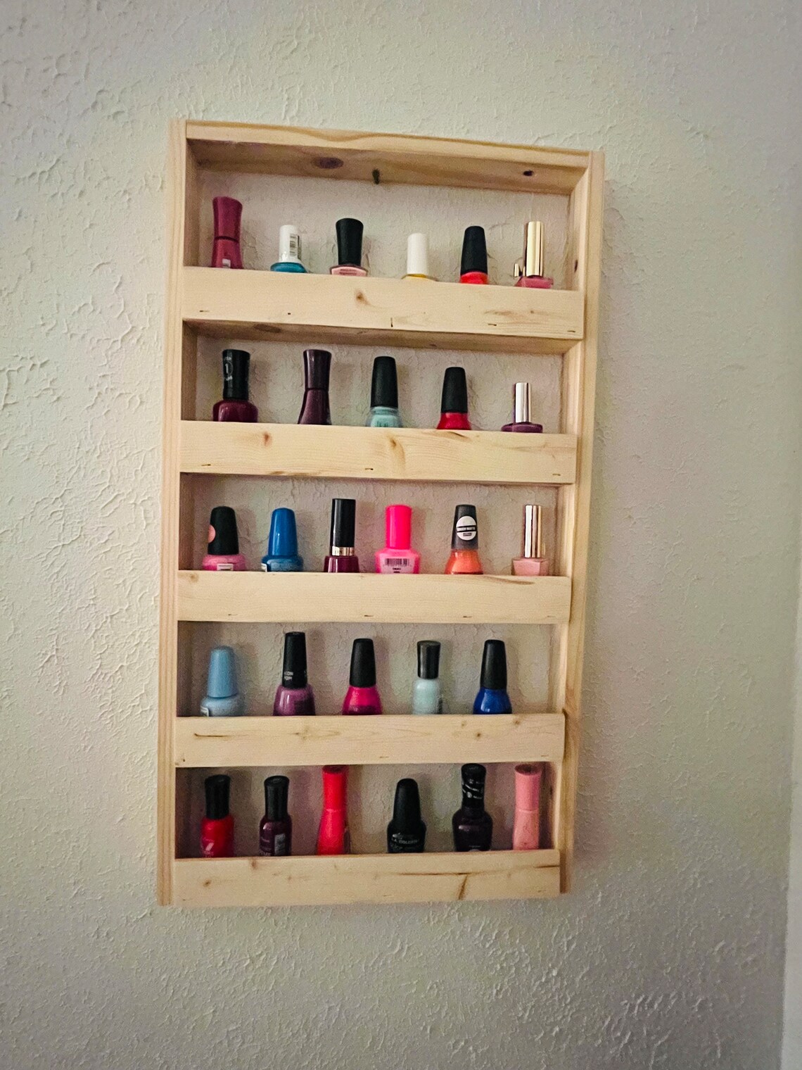 Nail Polish Rack/shelves From Reclaimed Pallet Wood - Etsy