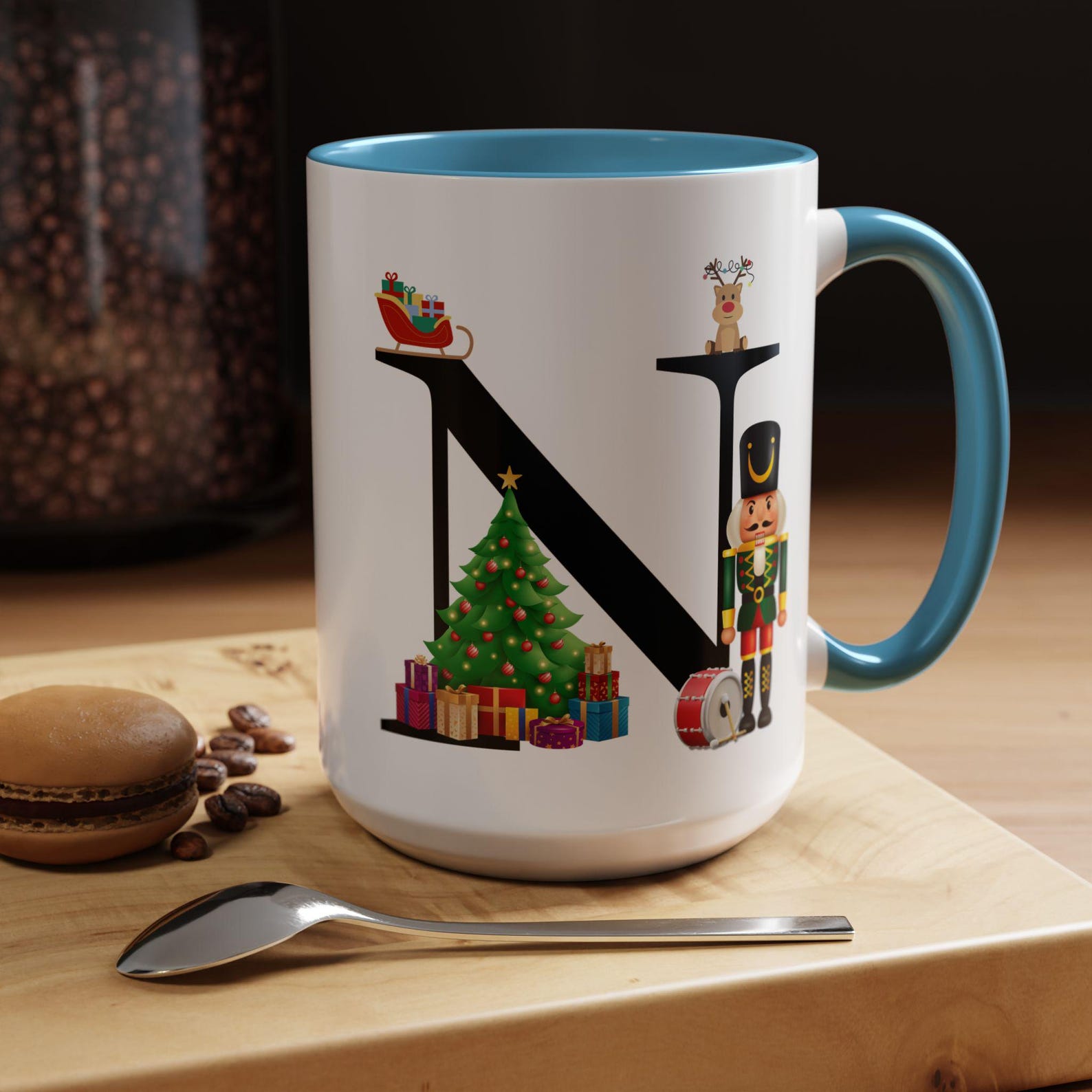 Personalized Nutcracker Christmas Mug: Custom Monogram Holiday Coffee ...