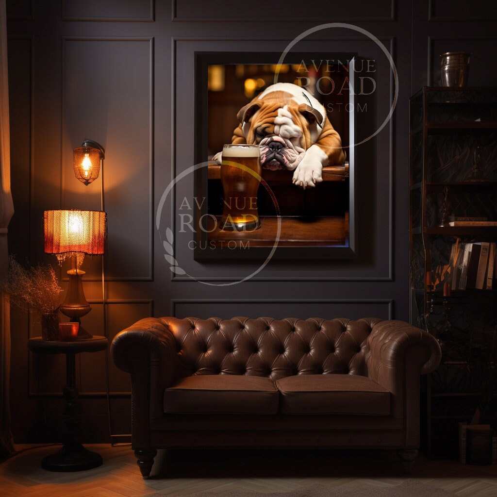 English Bulldog, Drunk Bulldog, Beer Buddy, Pub Pooch, Bulldog Beer ...