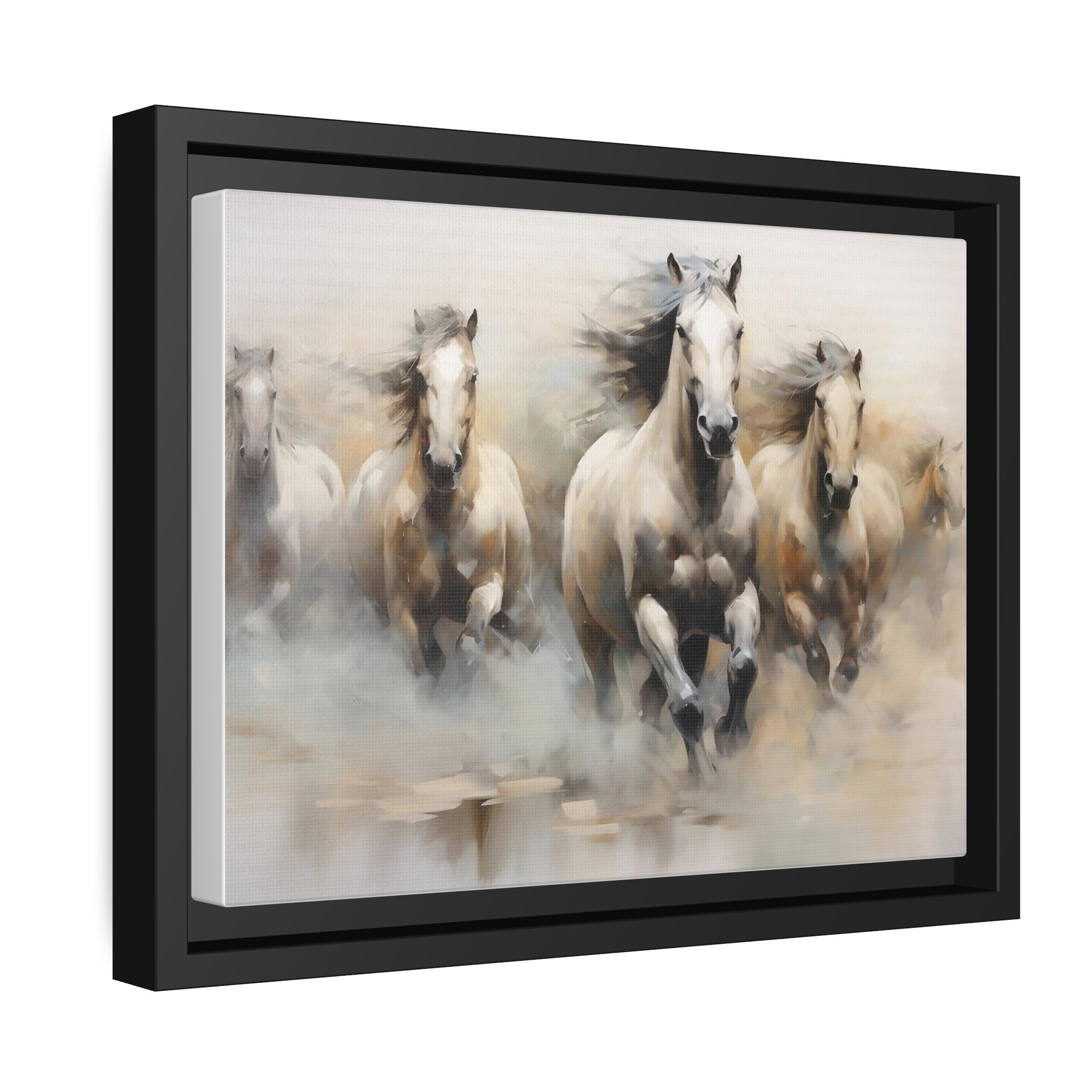 Wild Horses Wall Art, White Stallions, Hurd of Horses, Horses Galloping ...