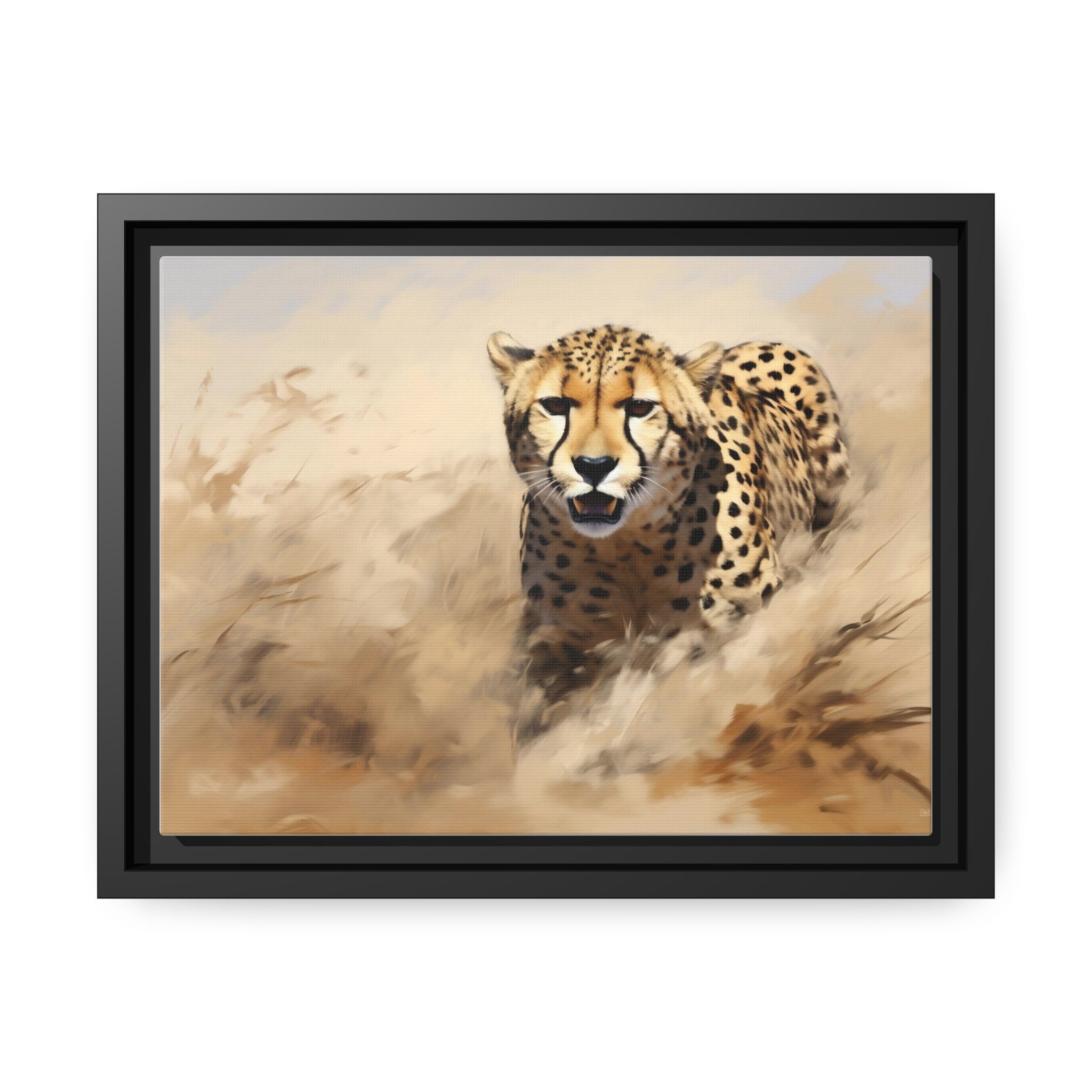 Abstract Painting, Cheetah Wall Art, Cheetah on the Chase, Cheetah in ...