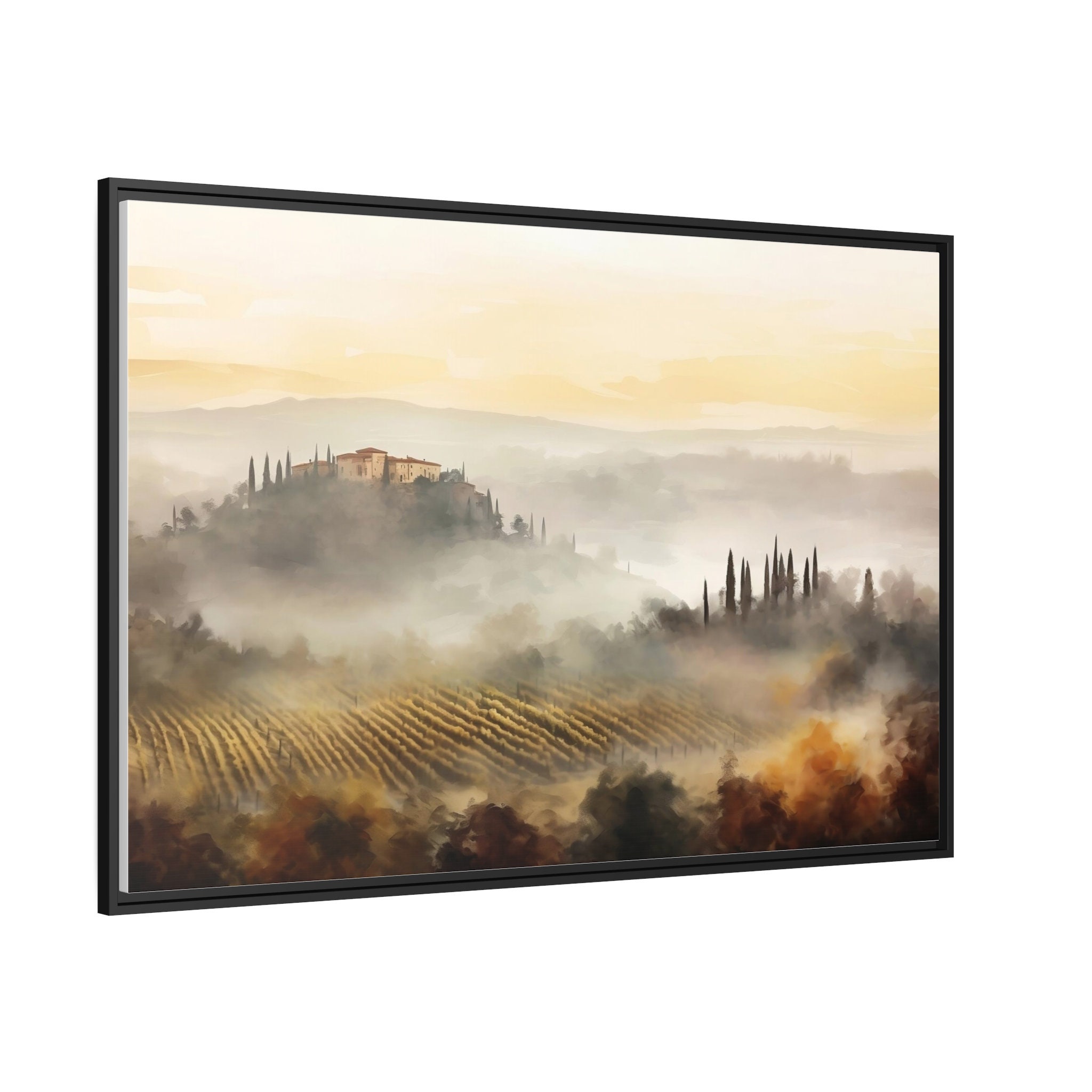 Tuscany Painting, Tuscan Wine Country, Italian Countryside, Colorful ...