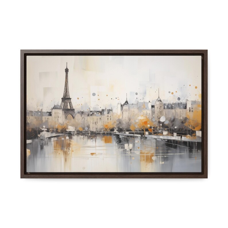 Abstract Paris: Eiffel Tower Wall Art River Seine Swirls With - Etsy