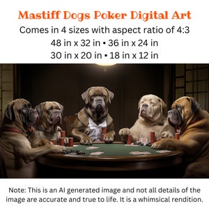English Mastiffs Playing Poker, Texas Holdem Bulldogs, Man Cave Art ...
