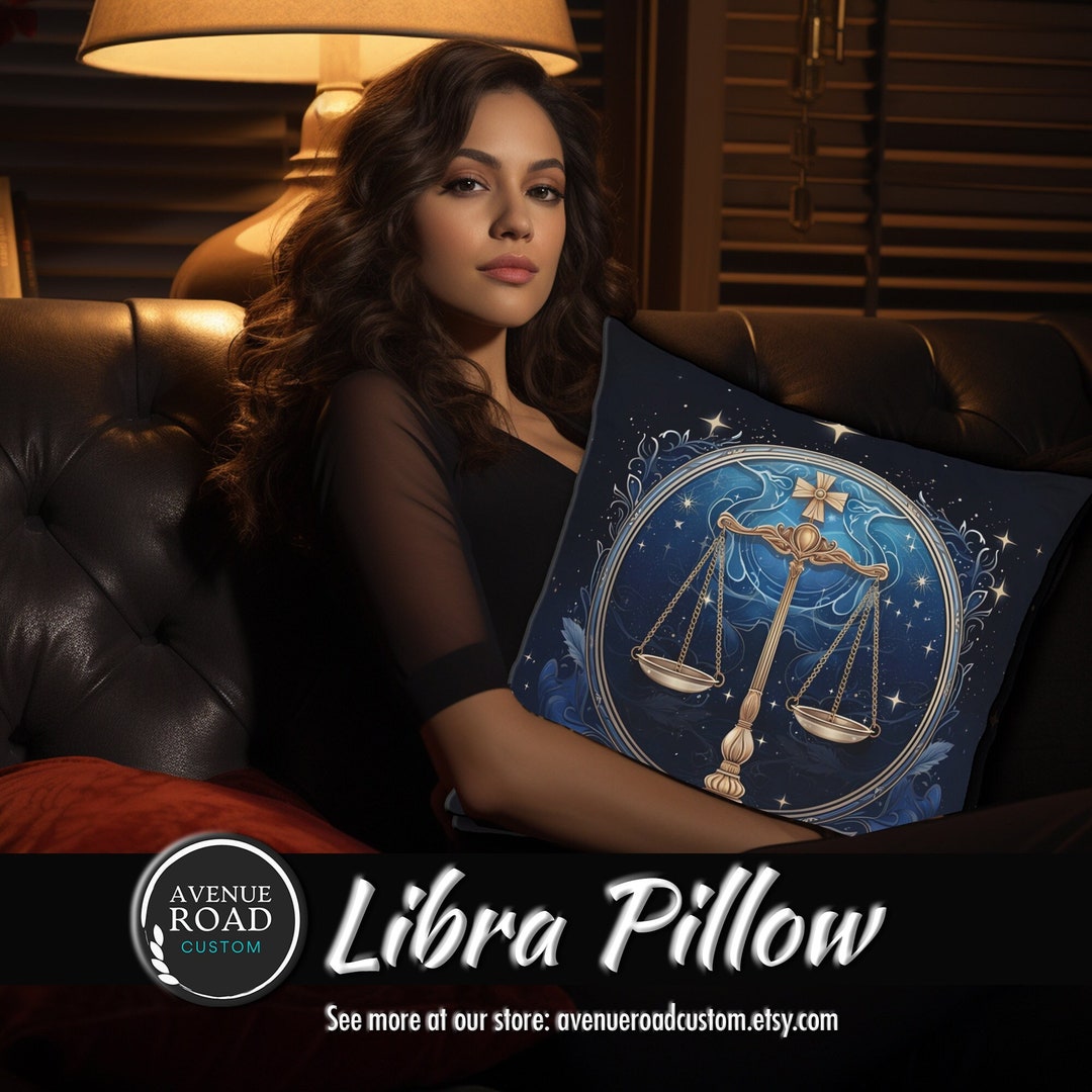Libra Sign Pillow, Zodiac Sign Pillow, Horoscope Birthday Gift ...