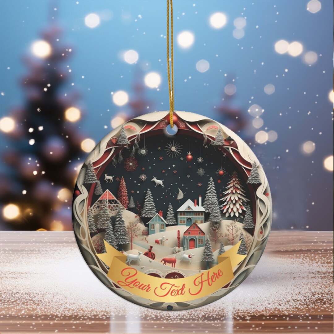 Custom Decorative Christmas Ornament, Ornate and Highly Detailed ...