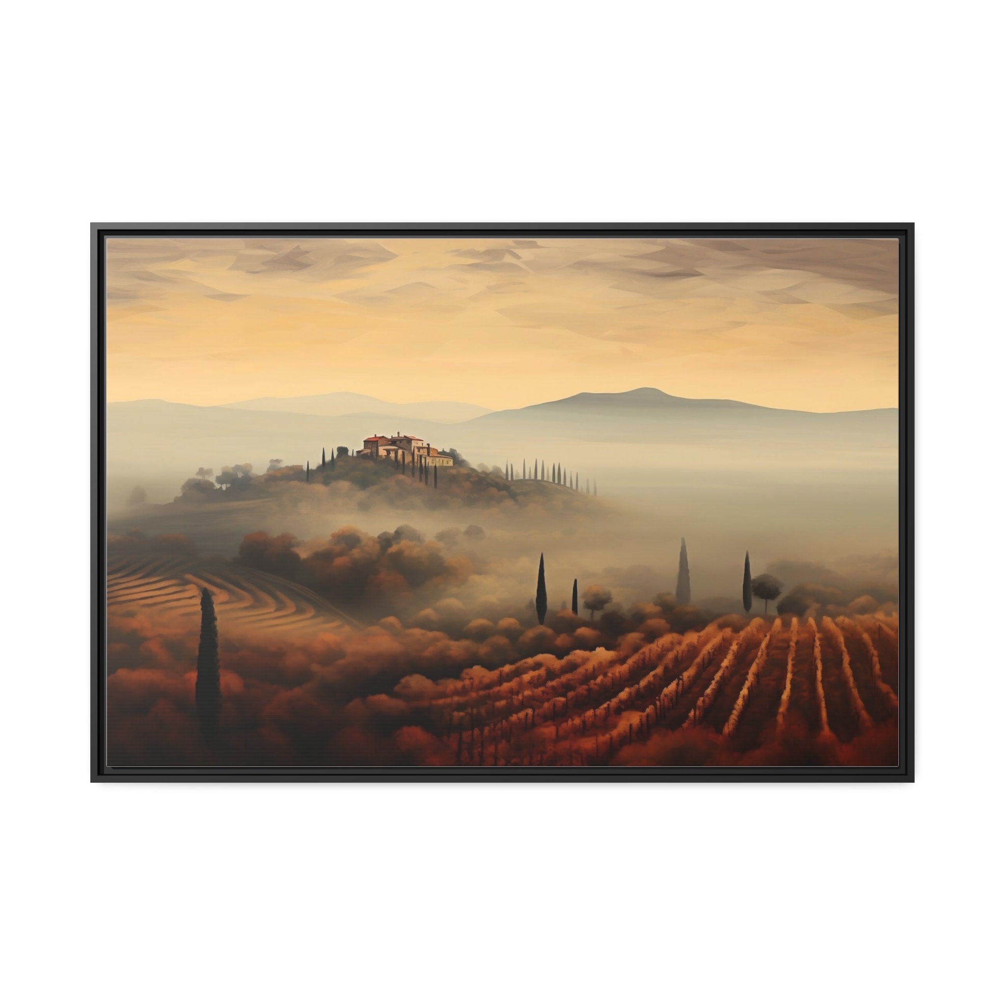 Tuscany Painting, Tuscan Wine Country, Italian Countryside, Colorful ...