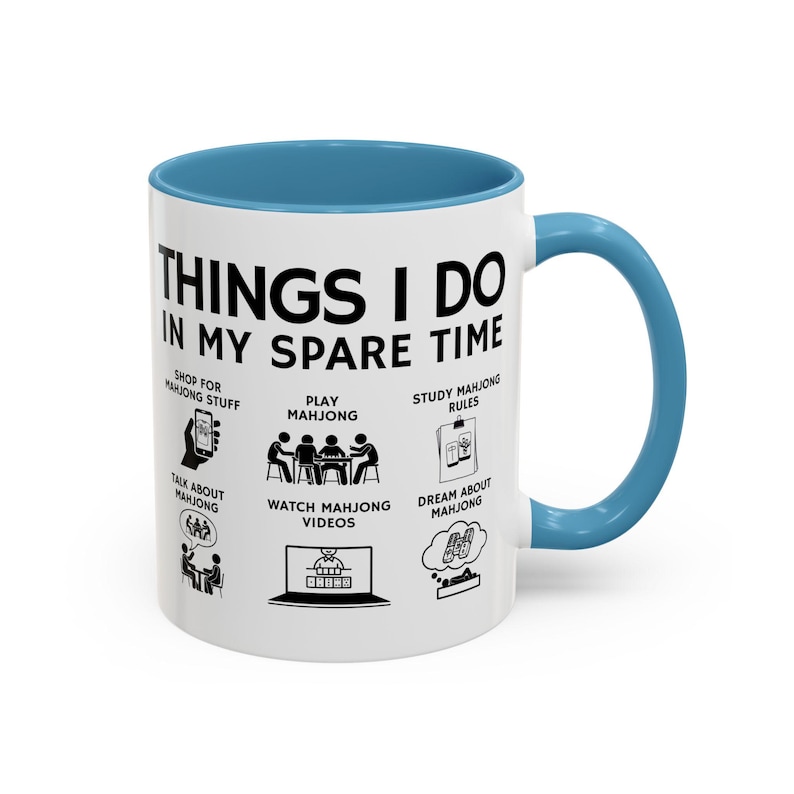 Mahjong Mug Funny Mahjong Lover Gift Things I Do in My Spare Time ...