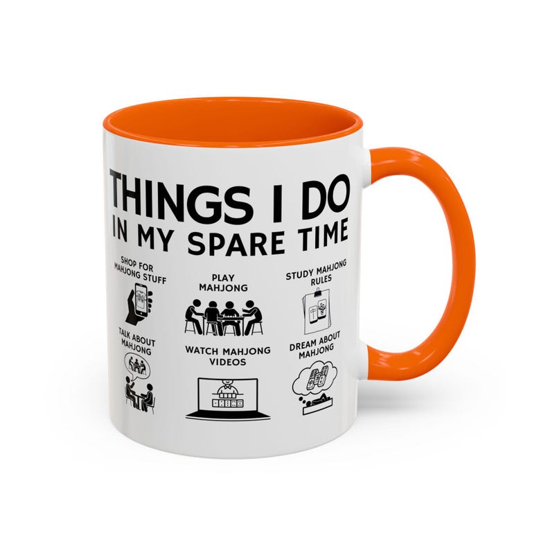 Mahjong Mug Funny Mahjong Lover Gift Things I Do in My Spare Time ...