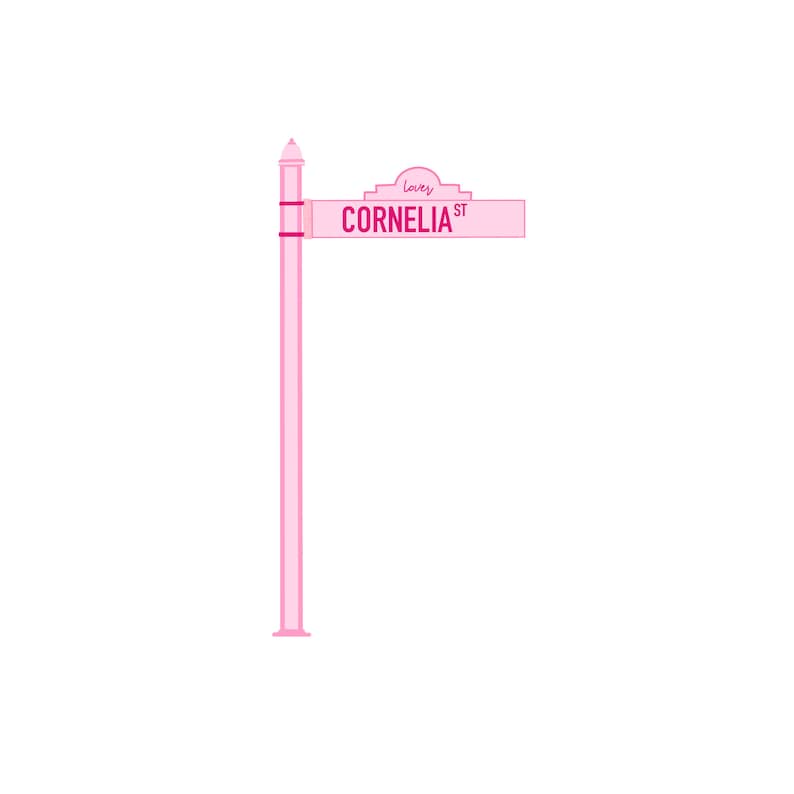 Cornelia St. Street Sign Lover Inspired Sticker - Etsy