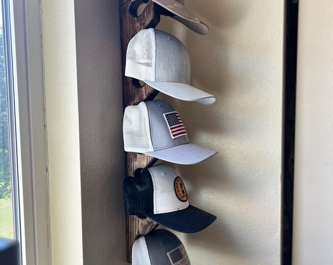 20 Cap Hat Rack / Hat Holder / Cap Rack / Baseball Cap Rack / Trucker ...