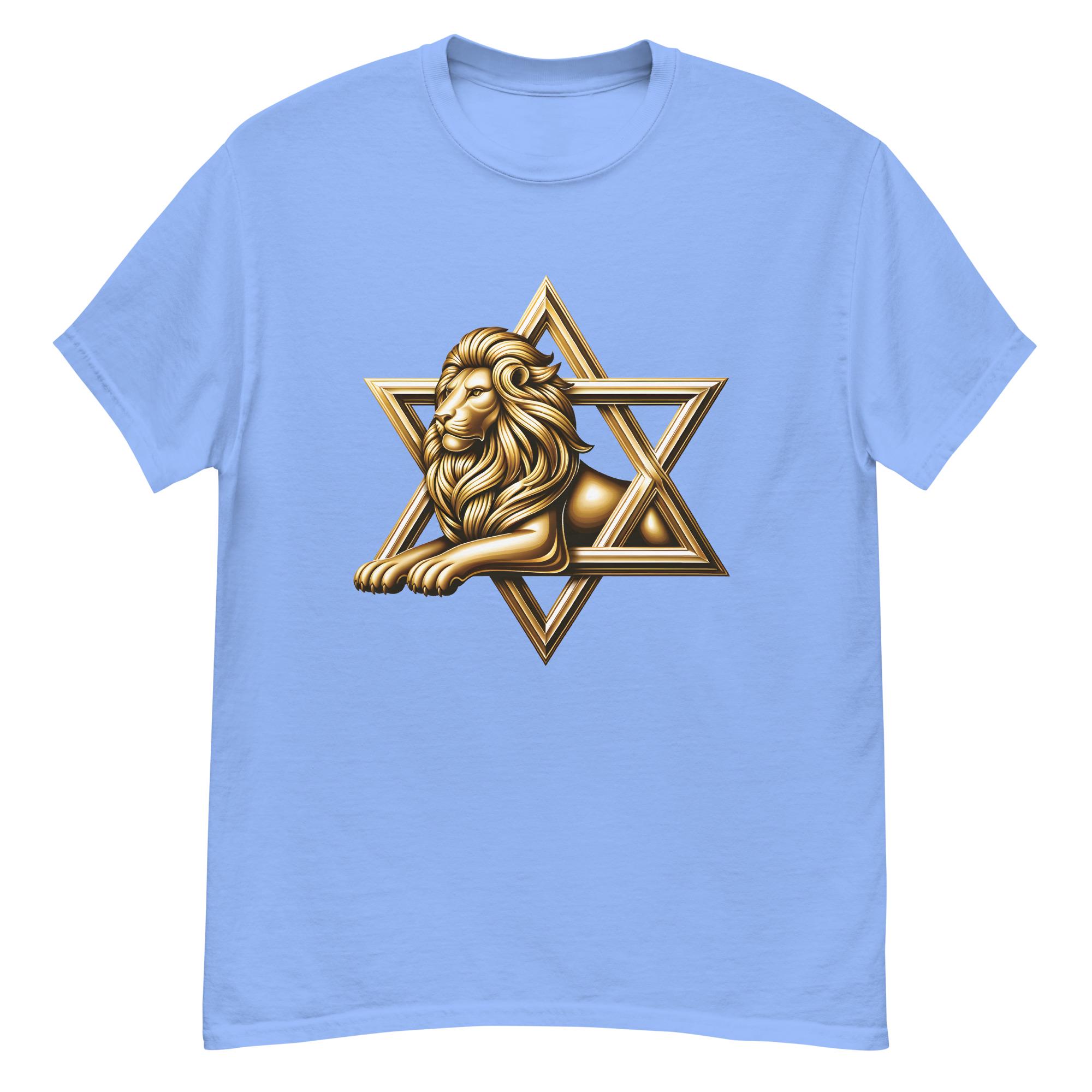 Golden Star of David Lion of Judah T-shirt - Etsy